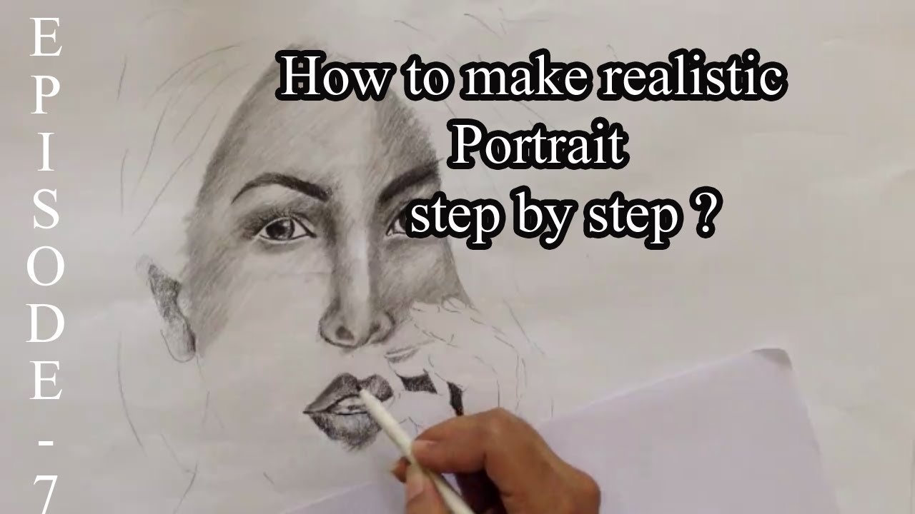 simple drawing portrait / how to make portrait step by step / easy ...