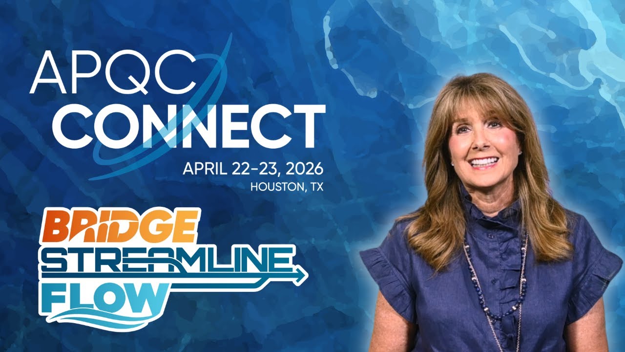 APQC CONNECT 2026 : Bridge. Streamline. Flow. | APQC's Process ...