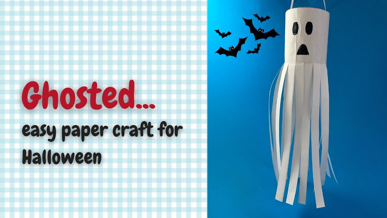 Empty toilet paper roll ghost for Halloween - YouTube