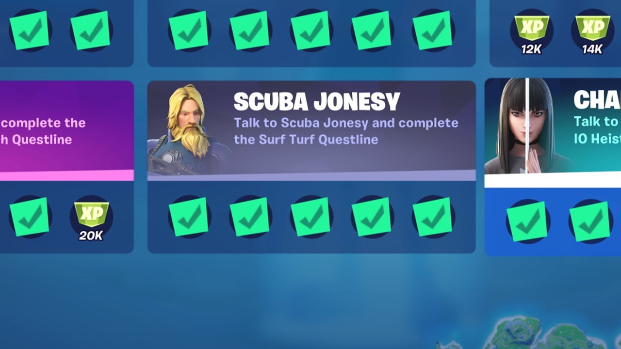 Fortnite Scuba Jonesy Quest Guide (How To Complete Surf Turf Quests ...