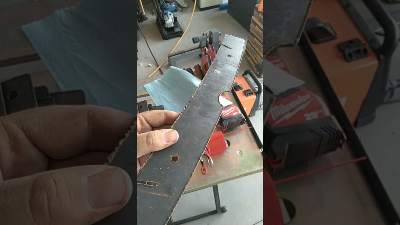 Fastest way to remove slag from plasma cut parts - YouTube