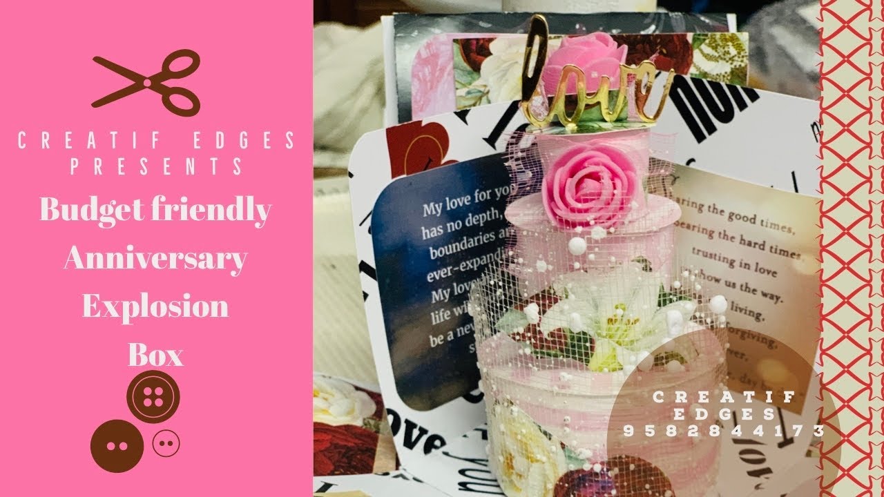 BUDGET FRIENDLY ANNIVERSARY EXPLOSION BOX - YouTube
