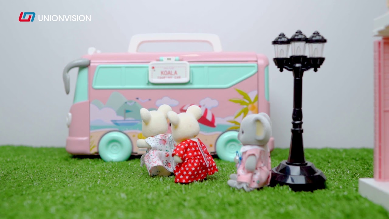 Dollhouse Playset, DIY Pretend Portable Caravan Camper Bus and Shop Toy ...