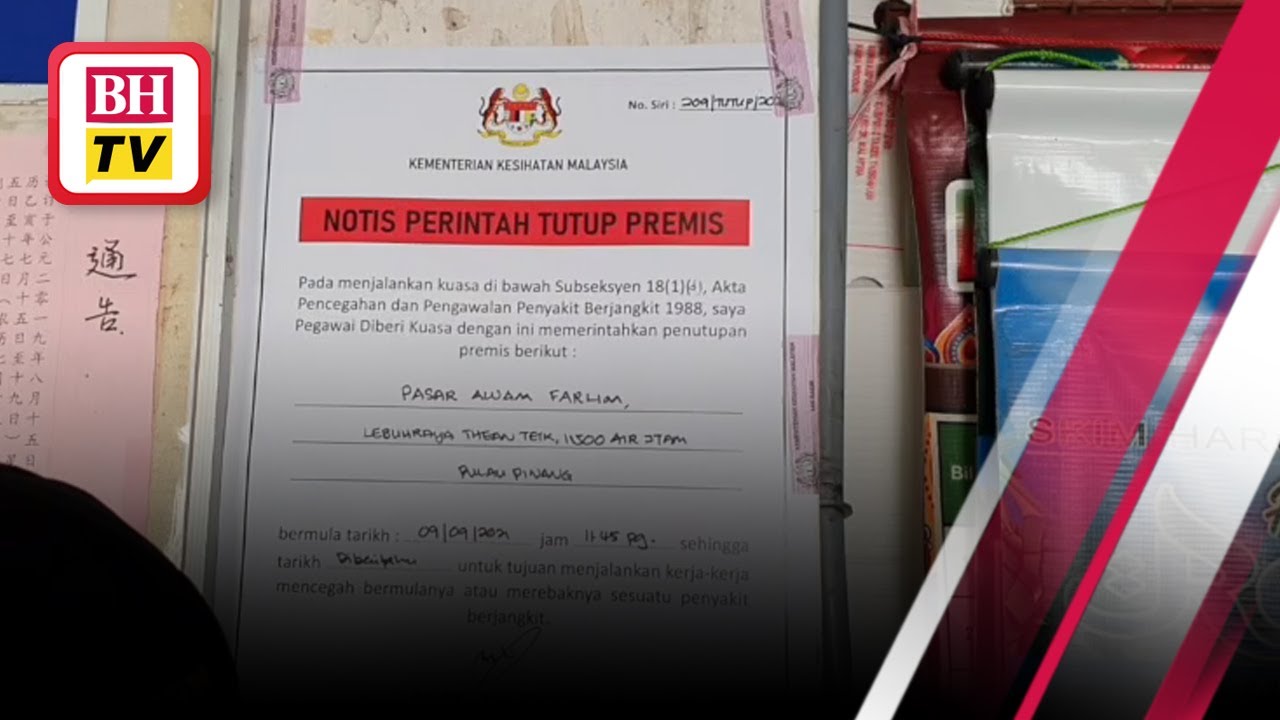 Pasar Awam, Kompleks Makanan Farlim diarah tutup - YouTube