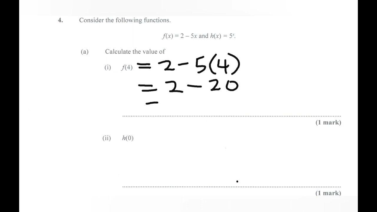 Question 4(a) (i)(ii) | CSEC Math January 2024|Functions and Relations - YouTube