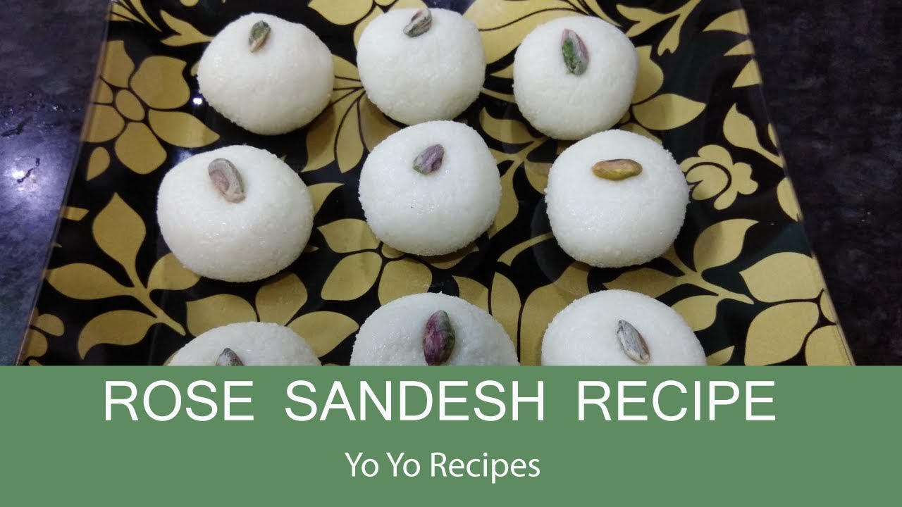 Rose Sandesh Recipe / Bengali Rose Sandesh / Sandesh Recipe / Sandesh ...