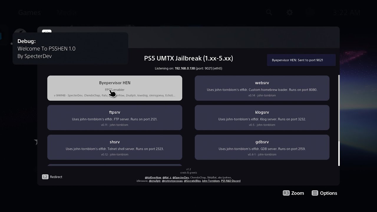 PS5 Byepervisor 2.03 UMTX Jailbreak with Klog server PoC - YouTube