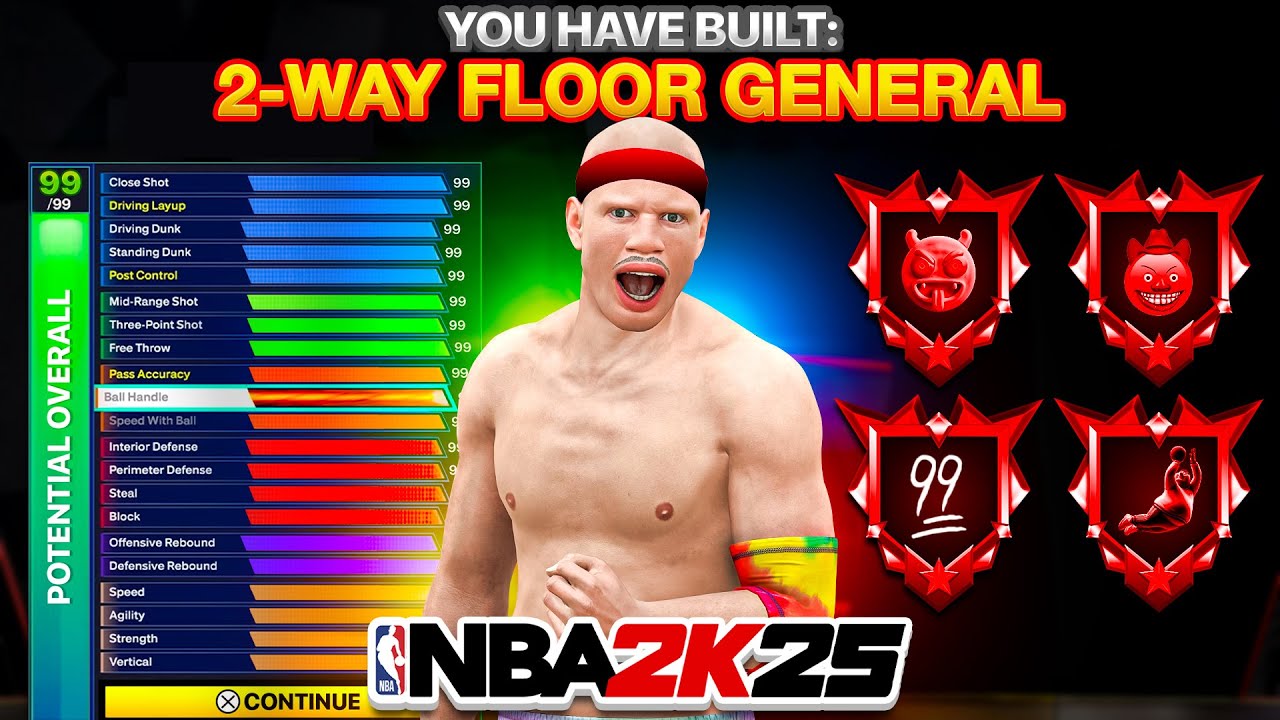 Tall PG Who Does It ALL | 2-Way Floor General Build in NBA 2K25! - YouTube
