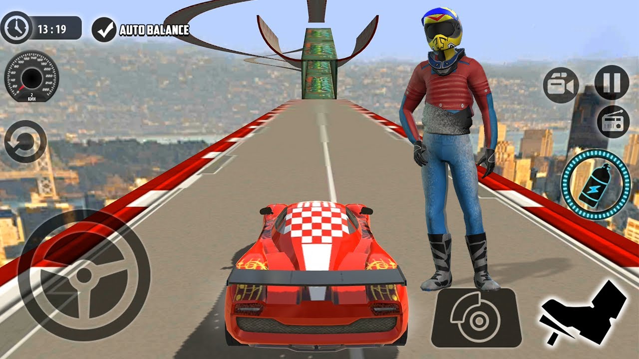 Impossible Car Tracks 3D - Red Sport Car Driving Stunt Impossible Truck New Levels Android ...