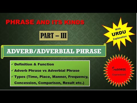 Adverb Phrase, Adverbial Phrase | Part - III | - YouTube