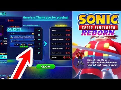 *NEW* HUGE SONIC SPEED SIMULATOR REBORN UPDATE!! (Cutscenes, Red Star ...