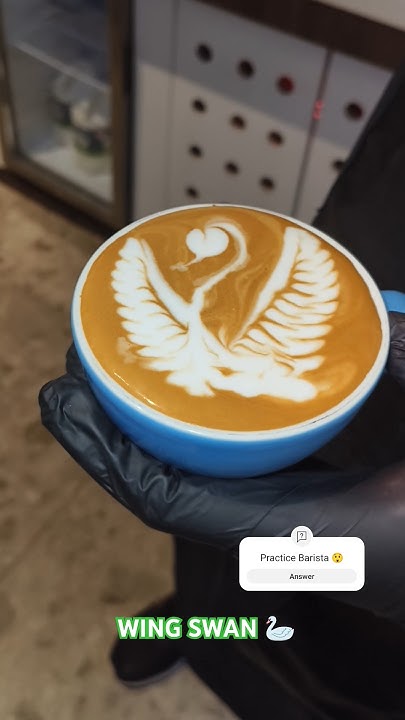 WING SWAN LATTE ART - How to pour swan latte 🦢😲 [ latte art ] #short #trend #swan #coffee #art ...