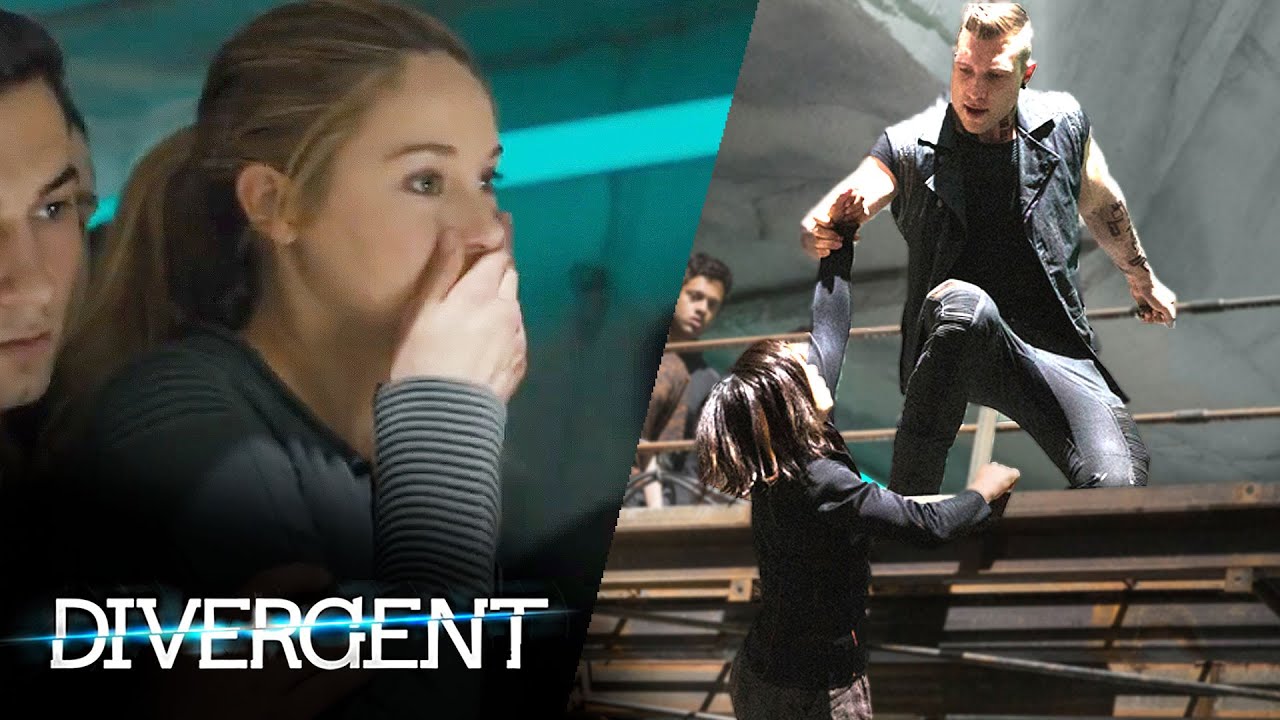 'Christina Hangs Over the Chasm' Scene | Divergent - YouTube
