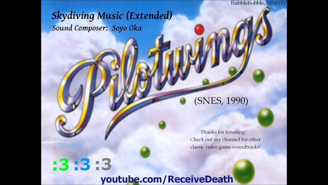 Pilotwings (SNES) - Skydiving Stage Music (Extended) - YouTube