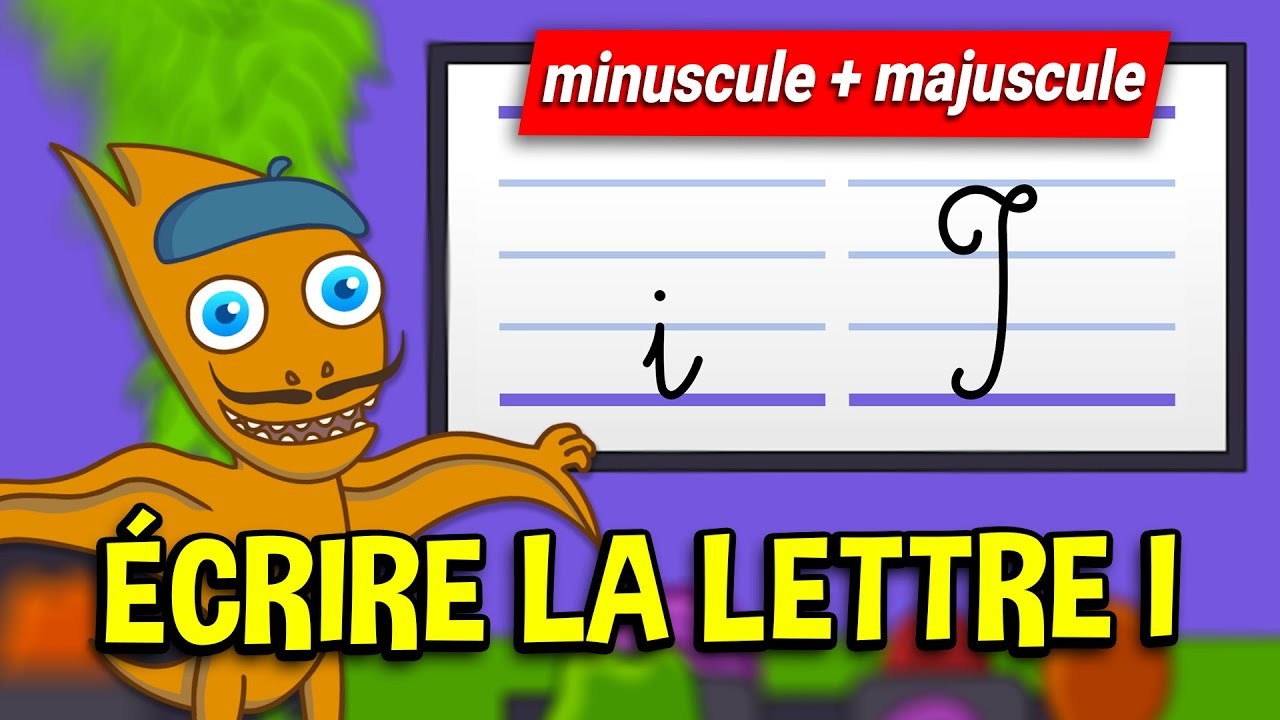 Apprendre à écrire la lettre i (CP - GS) Écriture lettre i minuscule ...