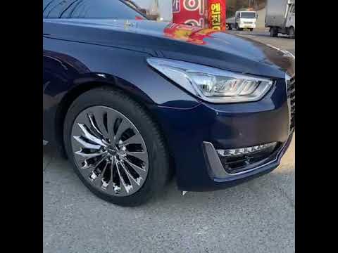 제네시스 EQ900 19인치 화이트크롬 휠튜닝 승차감좋은 금호타이어 마제스티9 타이어교체 - YouTube