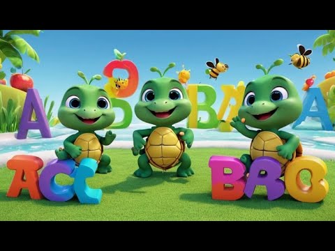 Three Baby Turtles Say A B C | Fun ABC Song for Kids | Learn Alphabet ...