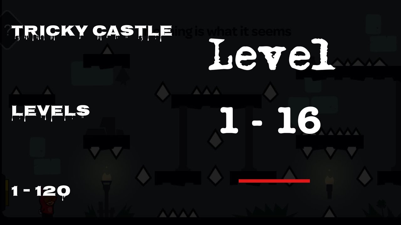 99.999% players cannot complete (tricky castle) level 1,2,3,4,5,6,7,8,9 ...