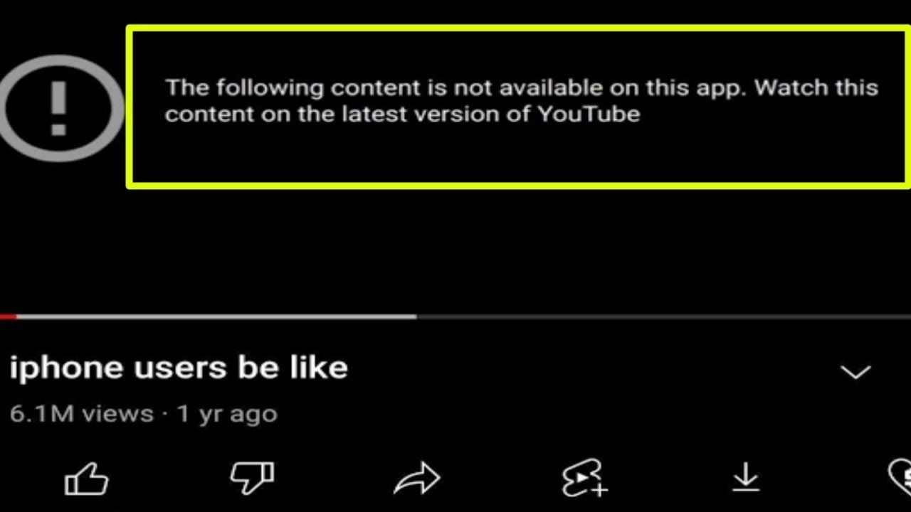 Fix The following content is not available on this app youtube Problem ...