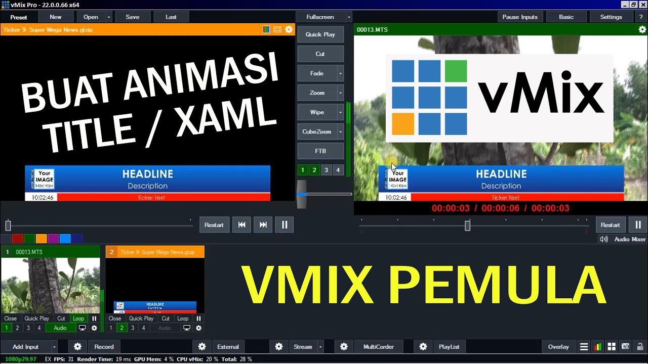 CARA MENGEDIT ANIMASI TITLE VMIX UNTUK PEMULA - Streaming Software ...