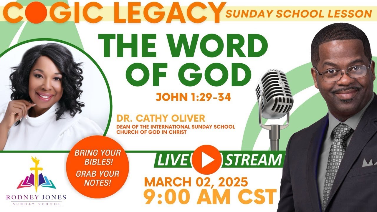 Dr. Rodney Jones, LIVE, COGIC Sunday School, The Word of God, With Dr ...