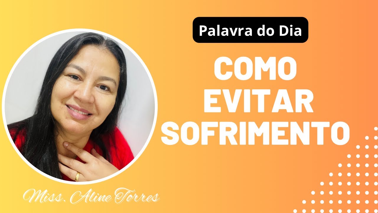 Como EVITAR SOFRIMENTO - YouTube