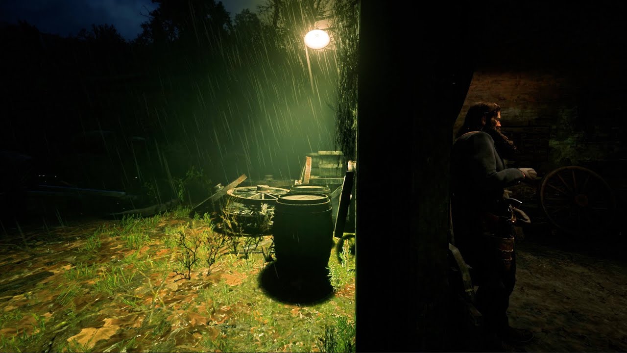 Thunderstorm Alone in an Old Storage Shed | RDR2 ASMR - YouTube
