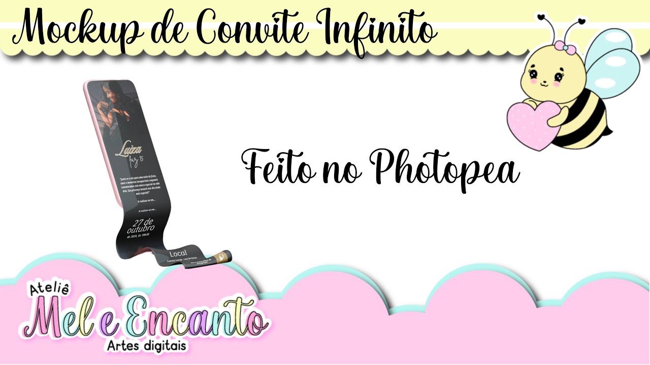 Mockup de Convite Digital Infinito - Feito no Photopea - YouTube