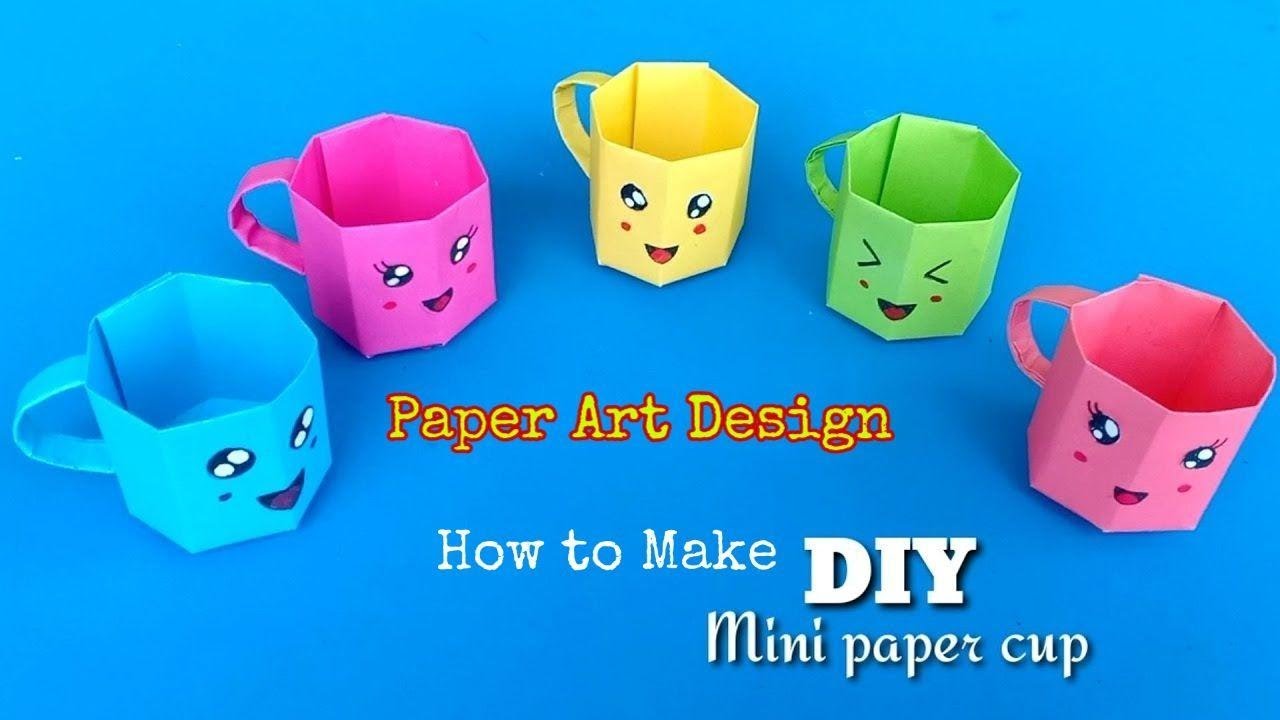 How to Make DIY Mini Paper Cup so easy at home - YouTube