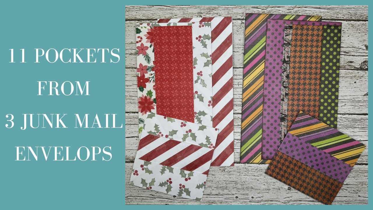 Mass Make Monday - Episode 29 - 11 pockets from 3 junk mail envelops ...