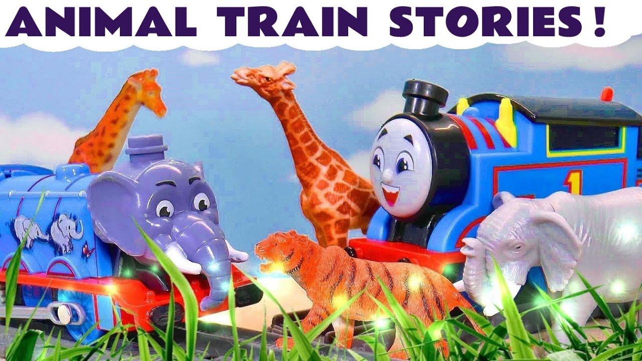 Train Stories with Thomas Toy Trains and Animals - YouTube