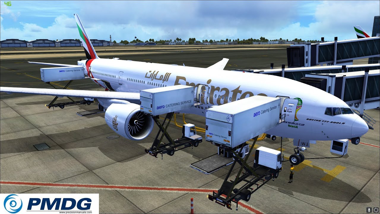 FSX PMDG 777 Landing Dubai International Emirates OMDB #6 - YouTube
