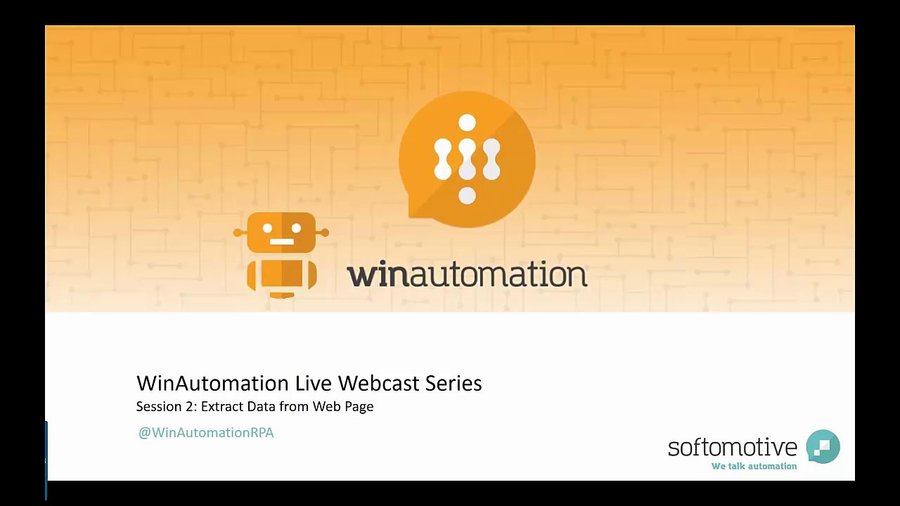 Winautomation Live Webcast Series Session 2 Extract Data From Webpages And Css Selectors Youtube
