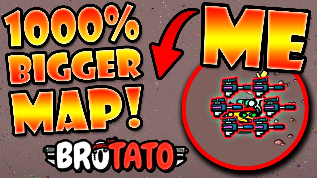 x1000 Times Bigger Map! Global Range Sniper Build! | Brotato - YouTube
