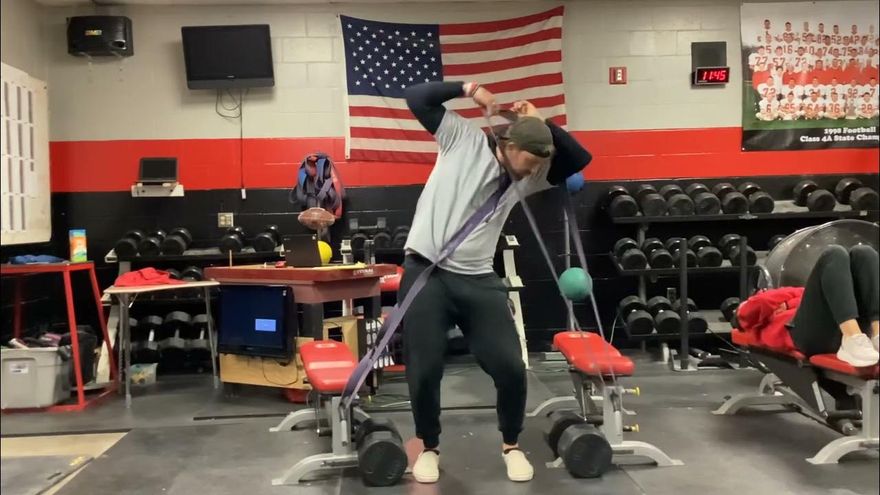 Reflexive Eccentric Band Resisted Split Squat Jumps - YouTube