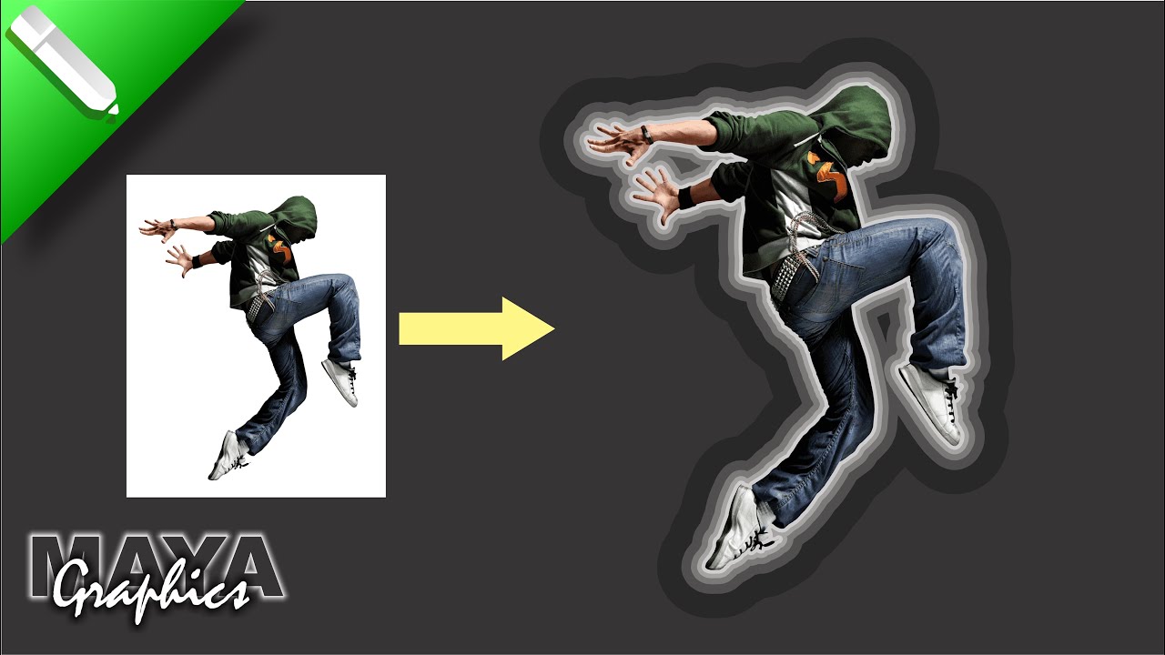 Outer Glow Effect In Coreldraw | How to Create Image Outline in coreldraw | Coreldraw tutorial ...