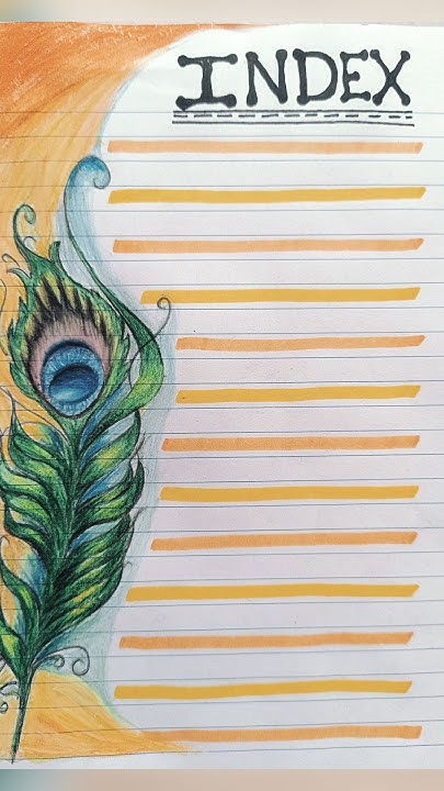 @KumawatSupriya Decorative Index page with peacock petals 💖💖# ...