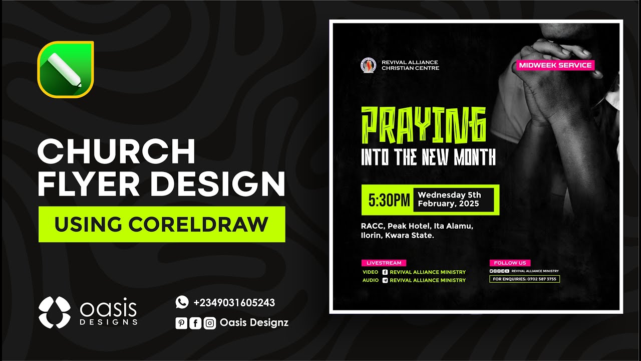 CHURCH FLYER DESIGN using Corel Draw - YouTube