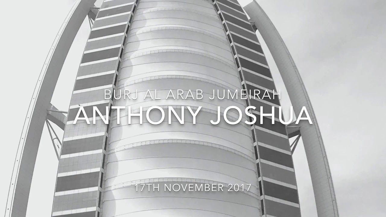 Anthony Joshua boxing stunt on the Burj Al Arab helipad, Dubai 2017 ...