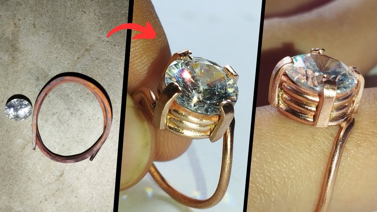 Making a unique copper ring | copper ring making - YouTube