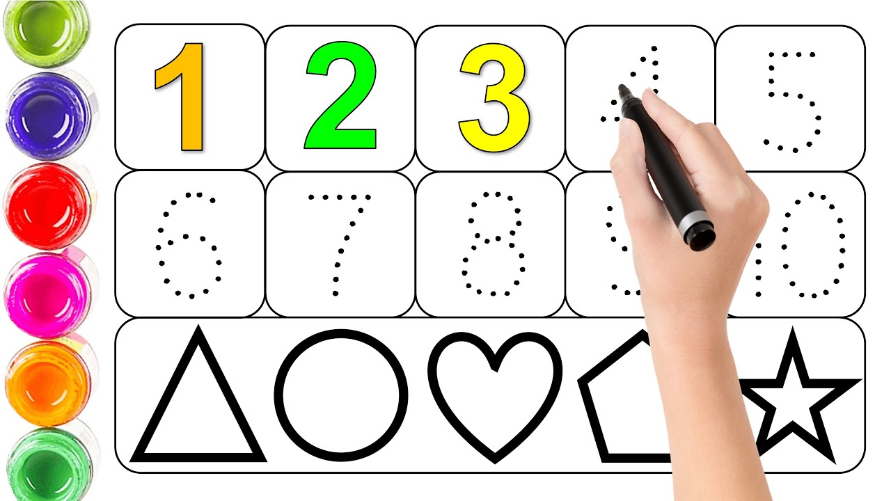 123 numbers, learn to count, 12345, 1 to 100 counting, learn 123, one ...
