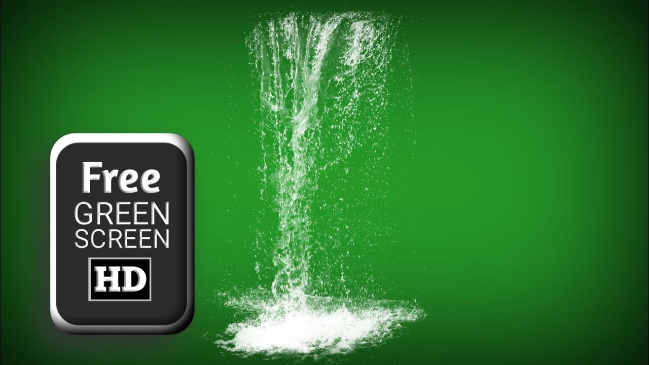 Waterfall green screen video animation | Green screen waterfall | water ...
