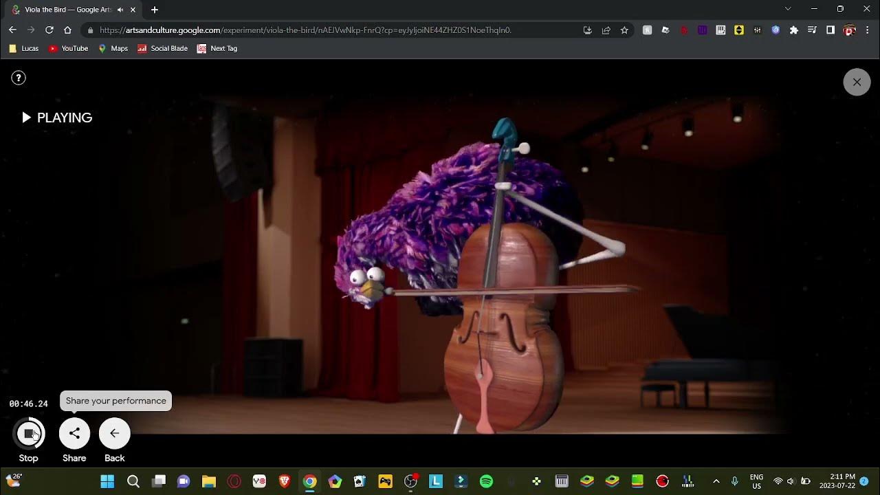 Viola the bird playing Theme From Jupiter. - YouTube