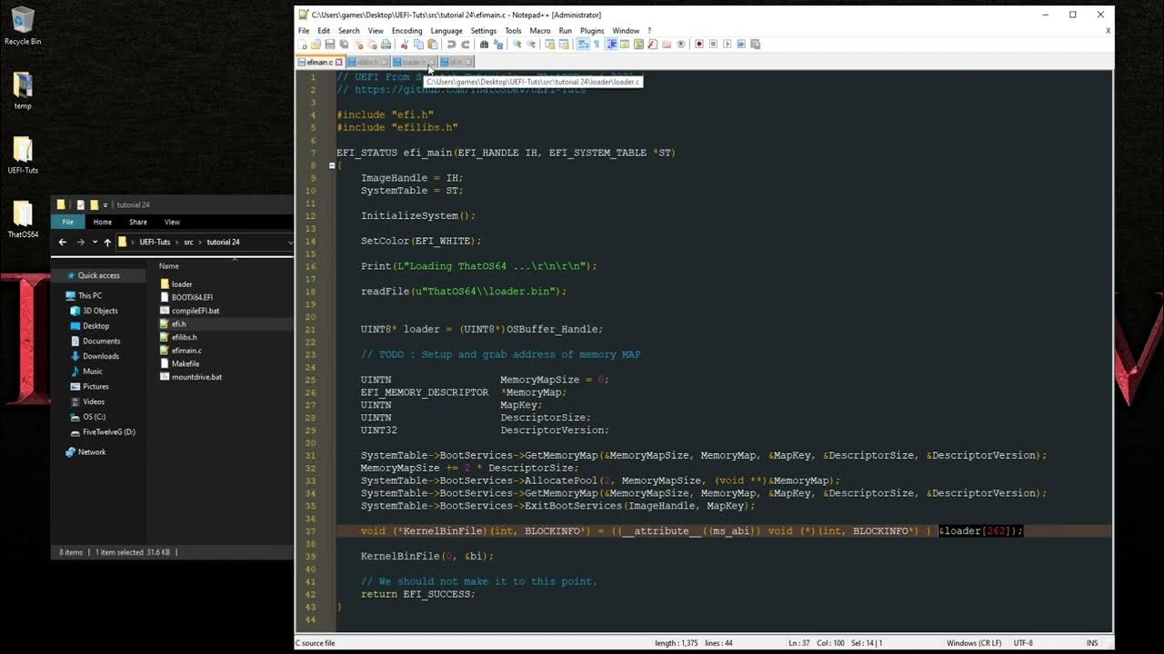 28 Osdev Efi Based Bootloader Exitbootservices Youtube