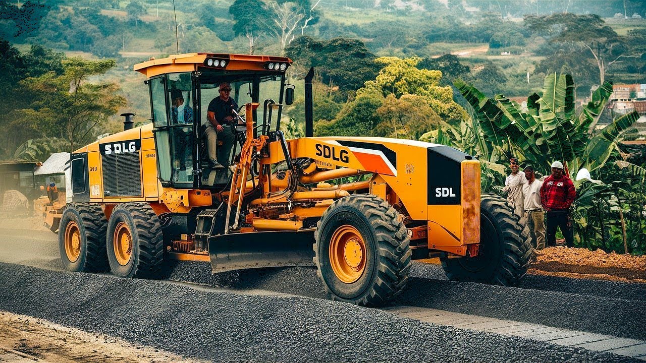 The development of rural road projects with heavy SDLG grader machines ...