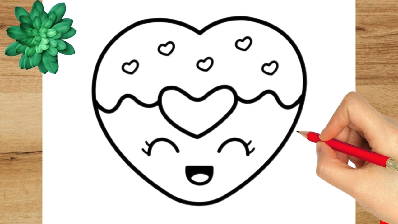 COMO DIBUJAR UNA DONA KAWAII , HOW TO DRAW A DONUT - YouTube
