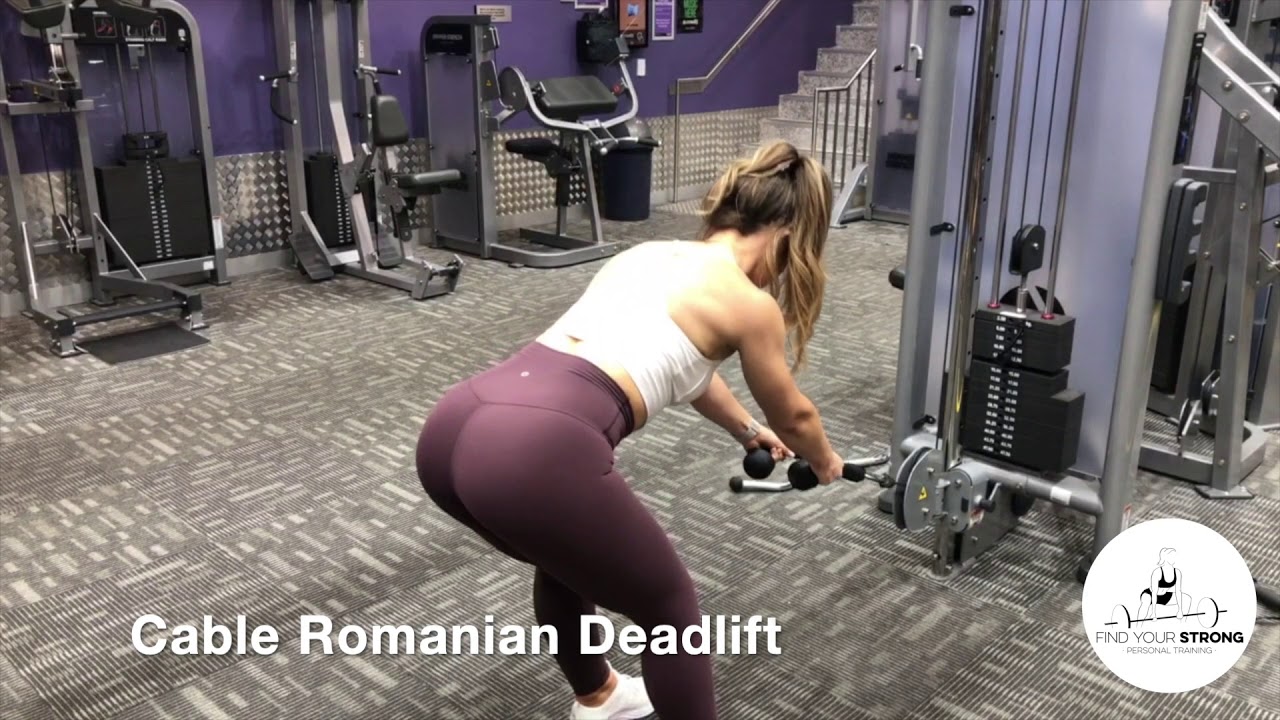 Cable Romanian Deadlift - Rope - YouTube