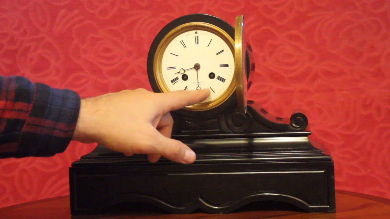 Antique Hry Marc, Paris by Japy Freres 8-Day Striking Marble Mantel ...