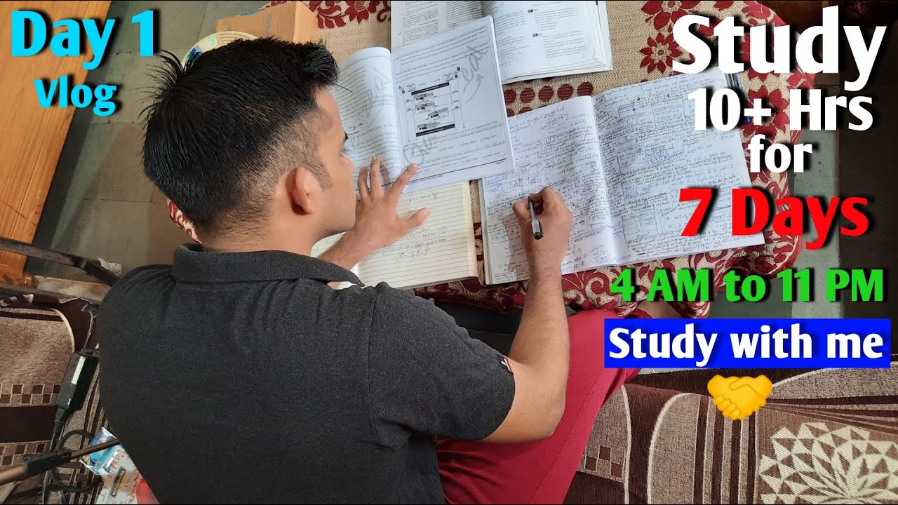 70 Hours *STUDY* Challenge for One WEEK ️ | DAY 1 Vlog | Study With Me ...