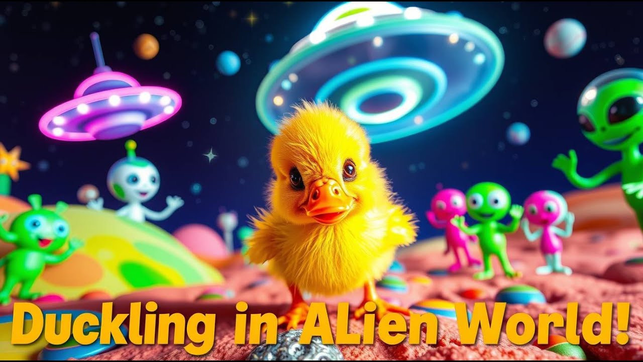 Duckling Meets Aliens | Cute Animal Cartoon Adventure" #kidssongs #ai ...